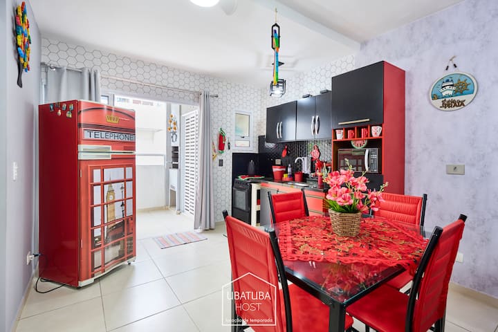 Lindo Apartamento - 5 Piscinas, Churrasqueira - Ubatuba