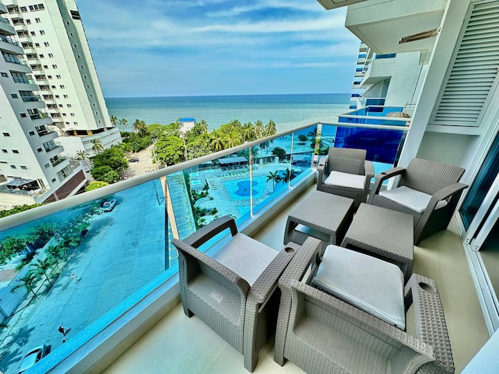 Sensacional Apartamento Frente Al Mar 3 Habit - 聖塔馬它