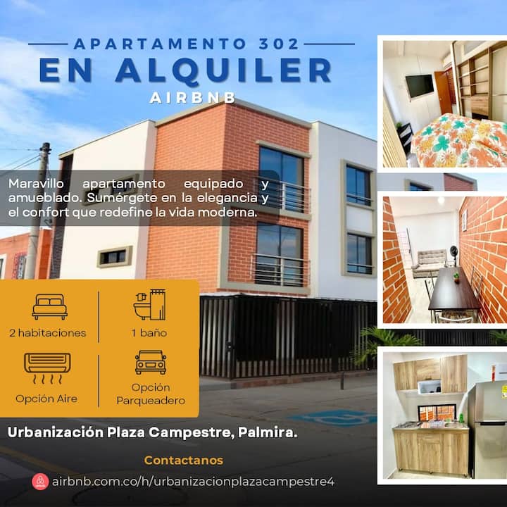 Espectacular Apartamento Amoblado 302 - Palmira