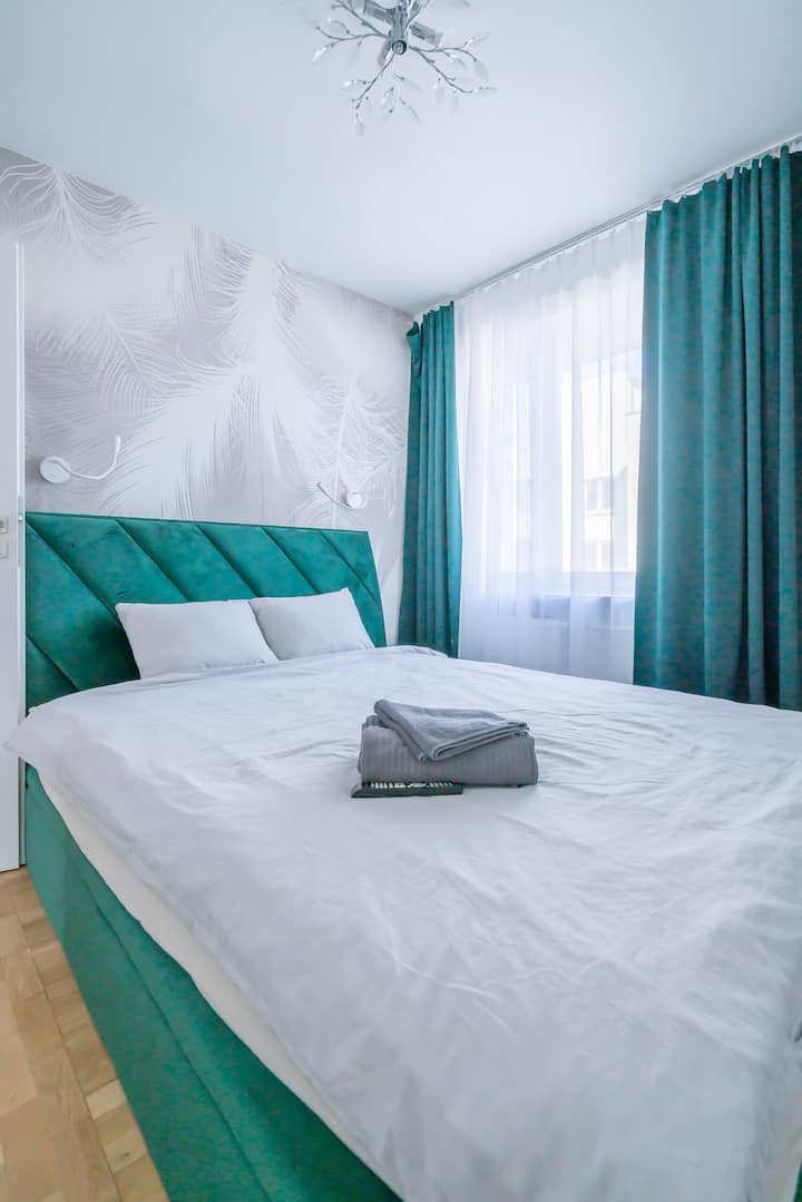 Apartament Turkusowy Selfcheckin - Wrocław