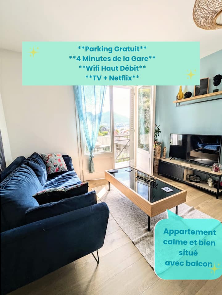 Appartement T2 Lumineux Proche Gare Et Parking - Chambéry