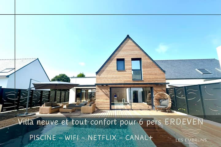Maison Neuve - Piscine Chauffée - Erdeven - Belz
