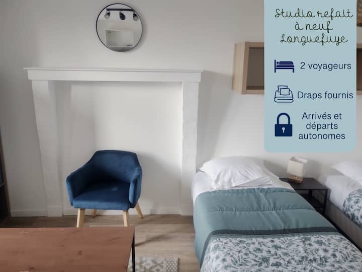 Lg3- Joli Petit Studio Refait à Neuf à Longuefuye - Château-Gontier-sur-Mayenne