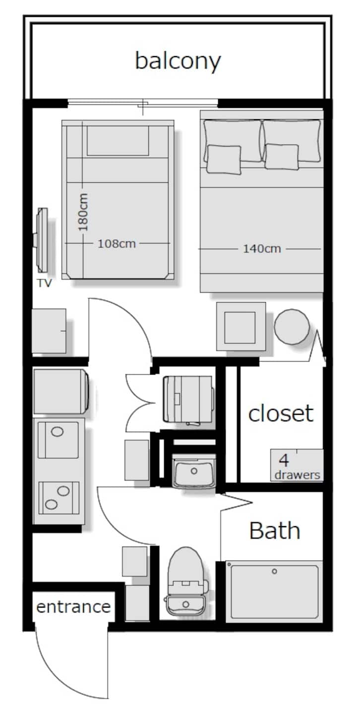 Haneda Direct｜shinagawa 10min｜hidden Gem｜3 Guests - Shinagawa