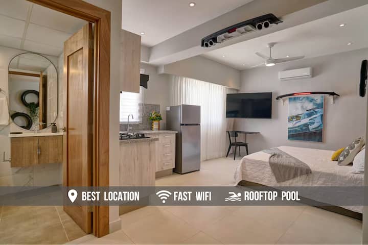 Pool & Gym | Best Central Location | Luxe Studio! - Santo Domingo