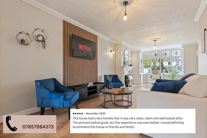 Luxury House 7beds Sleep8 Drive Groups Nec/hs2/bhx - Solihull