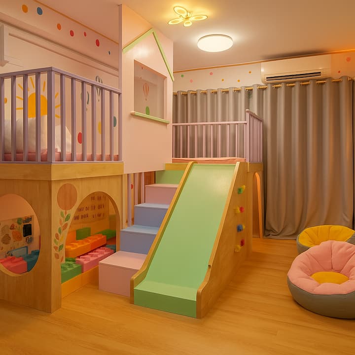 8-10pax Kid-friendly Airbnb [Mawar Melur Kidtopia] - 샤알람