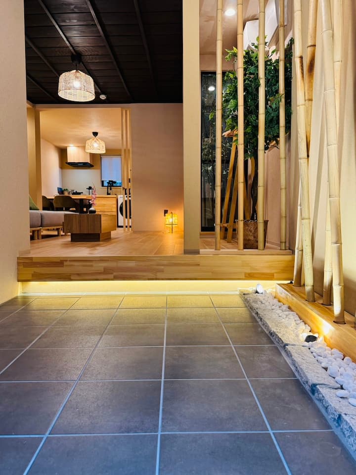 和風デザイン ルーム３ ベッド６ 最大１０人  駅から徒歩6分 Usj梅田心斎橋便利 丸々貸し切り - 大阪市