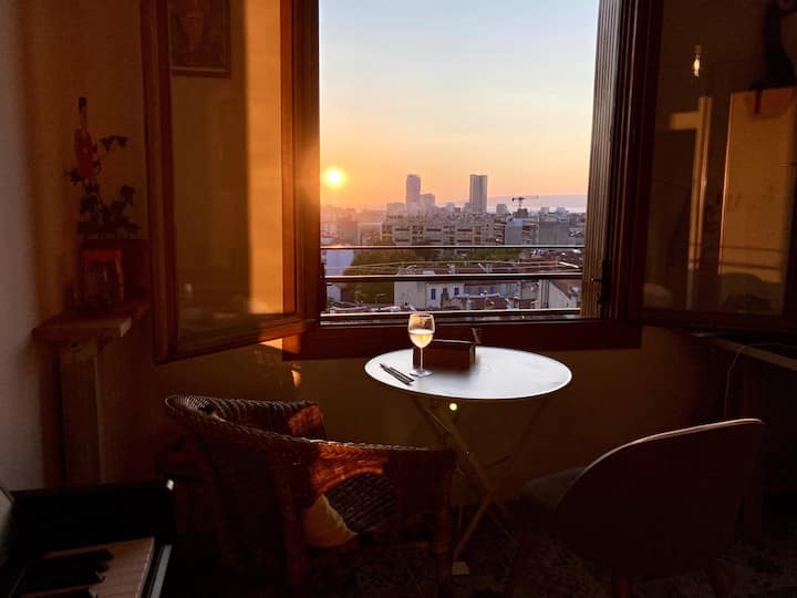 Roof Top, Sunset And Seaview - Marseille