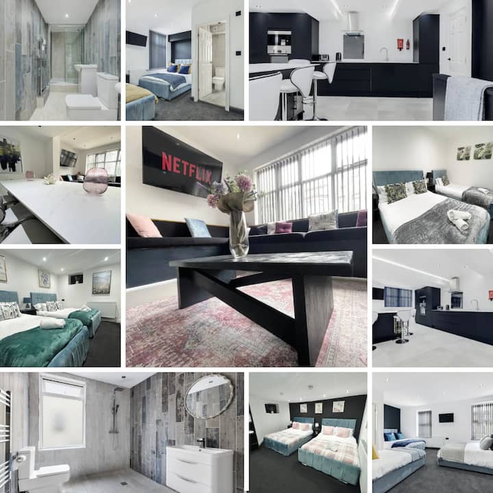 Large Private House Sleeps Up To 31 - Free Parking - Blackpool