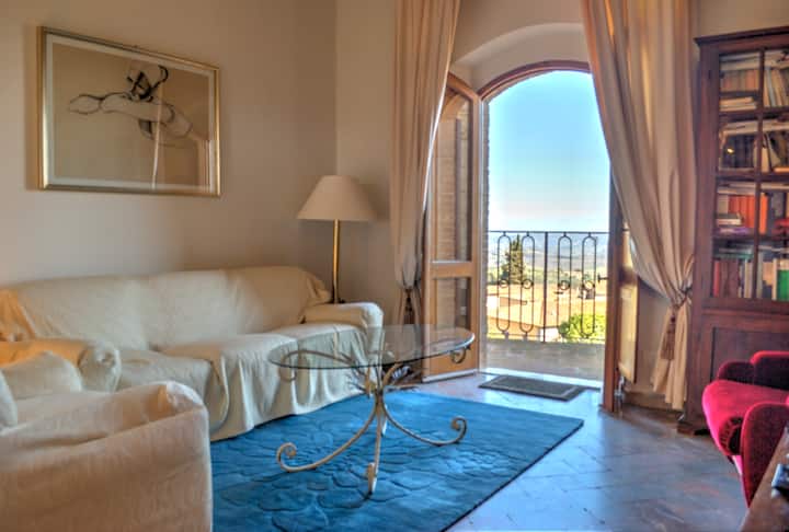 Maison Dans La Court Balcon Panoramique Wifi Box - San Gimignano