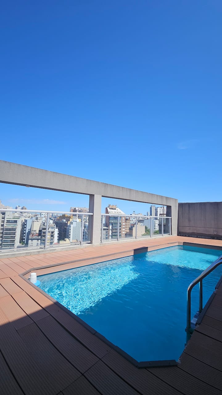 Amplia Vista A Plaza | Piscina | Laundry - Buenos Aires Aeroparque Jorge Newbery (AEP)