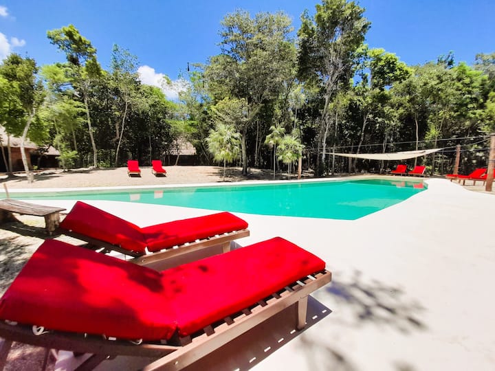 Xpu-ha ÉCo-village Dans La Jungle Près De La Plage - Puerto Aventuras