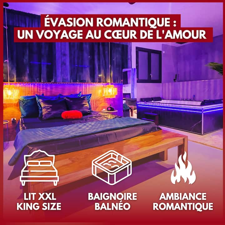 Suite Amour : Balnéo Privée Et Ambiance Tropicale - Lyon