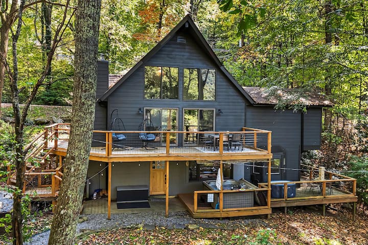 Discounts! Mtn Home:hot Tub,game Room,cold Plunge! - Maggie Valley, NC