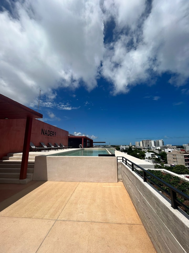 New Centric 1br Apartment With Gym & Pool - Cancún