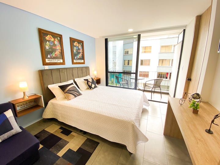 Vista,  Balcon Y Cama Queen En La Mejor Zona - Armenia