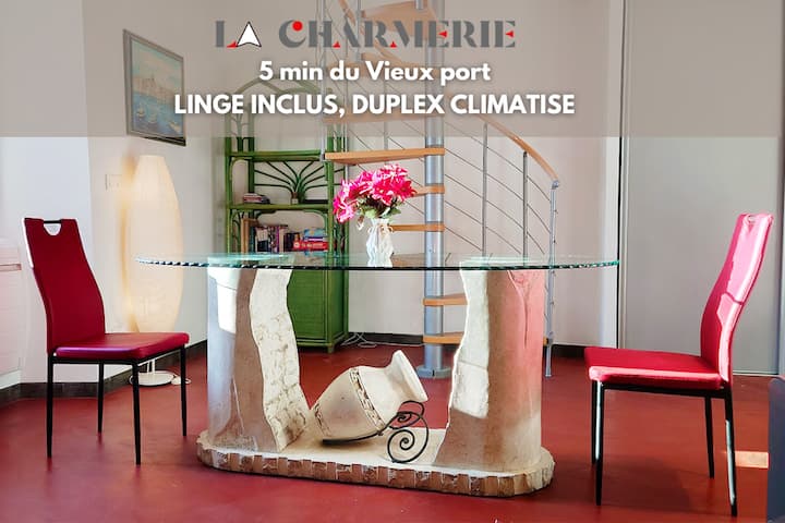 ღ Charmerie • Duplex Climatisée 5min Du Vieux Port - Marsella, Francia