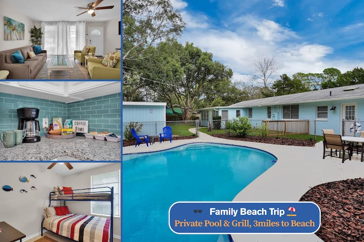 Night Of Lights & Beach Spot~famtrip W/privatepool - Saint Augustine, FL