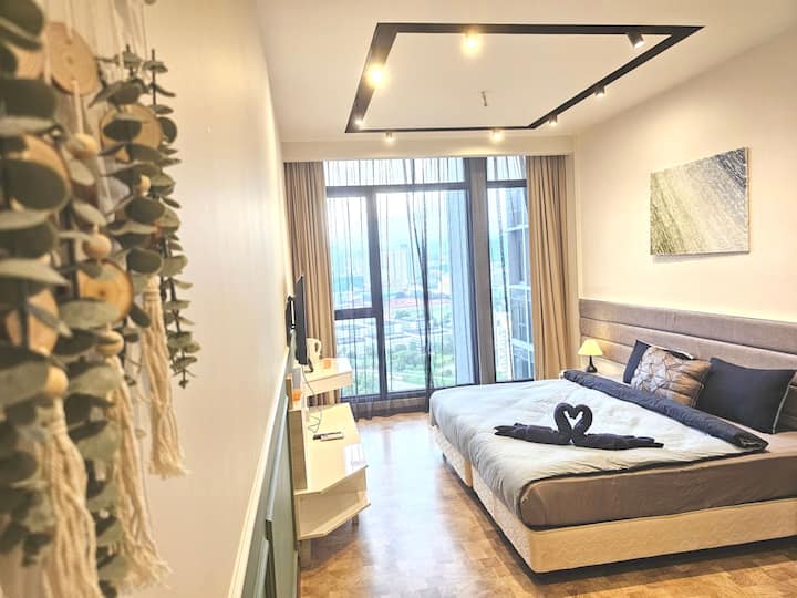 Klcc Retreat Studio| Superking Bed | Skypool | Mrt - Setapak