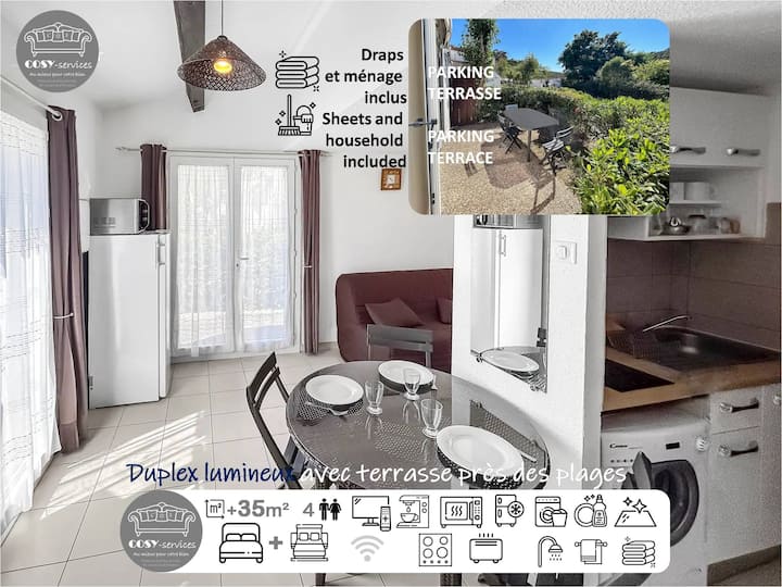 Duplex Lumineux Avec Terrasse Près Des Plages - Mandelieu-La Napoule
