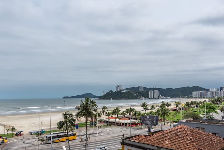 Vista Da Praia Com Ar E Wi-fi - Santos State