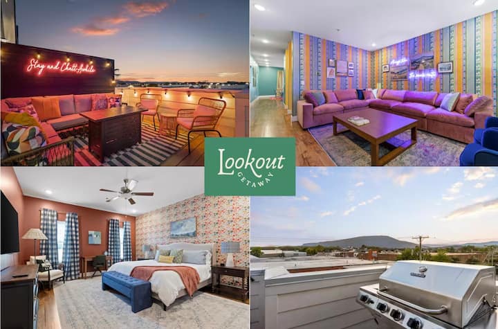 Lookout Getaway: Luxe 4 Bedroom, Rooftop Deck - Chattanooga, TN