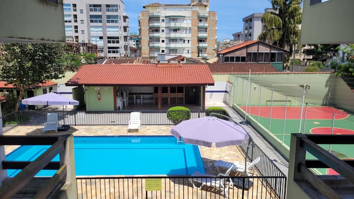 Apê Ideal P/ Famílias - Piscina, Quadra E Churrasq - Ubatuba