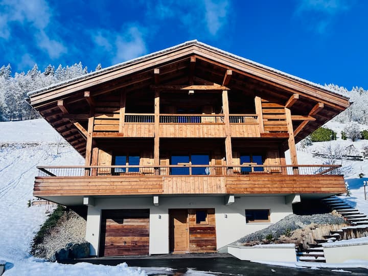 Chalet Neuf, Vue Sur Les Aravis, Bar, Jacuzzi - Le Grand-Bornand