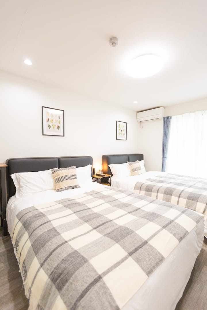 【B&kishisato】35㎡｜4 Guests｜2 Beds｜2-min To Station - Osaka