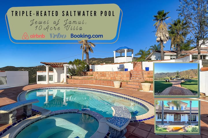 10acrevilla,heated*saltpool,mtnview,mini-golf,bbq - Jamul Casino