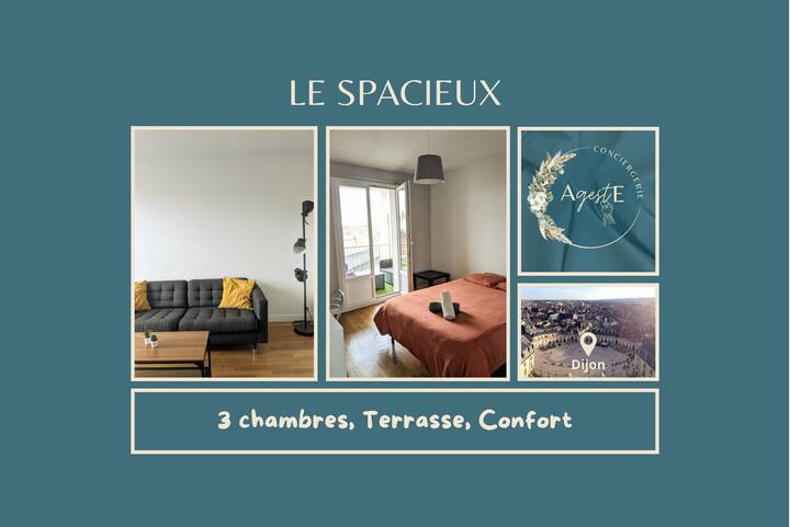 Le Spacieux, 3 Chambres, Balcon - Dijon