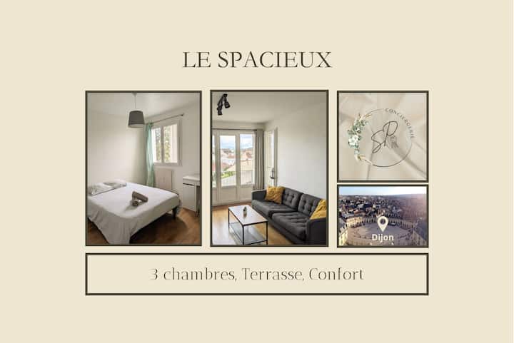 Le Spacieux, 3 Chambres, Balcon - Dijon