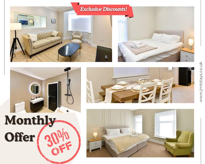 Swansea Home For 7 | Comfortable & 30% Off - Swansea, UK