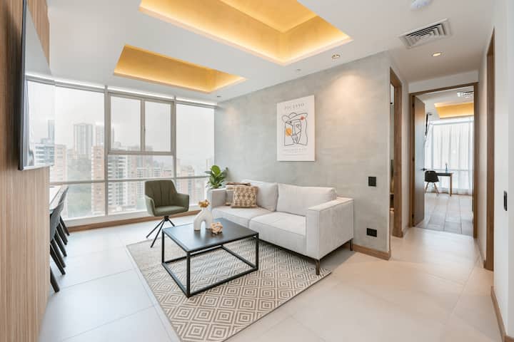 Impressive 839sqft Apt W/ Jacuzzi & A/c~el Poblado - Medellín