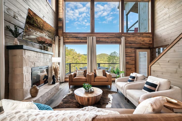 Lux*view* Heated Pool*fire Pit*sauna*gameroom - Townsend, TN