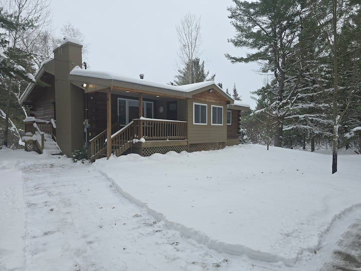 Snowmobile From The Driveway. - Hartwick Pines State Park, Grayling