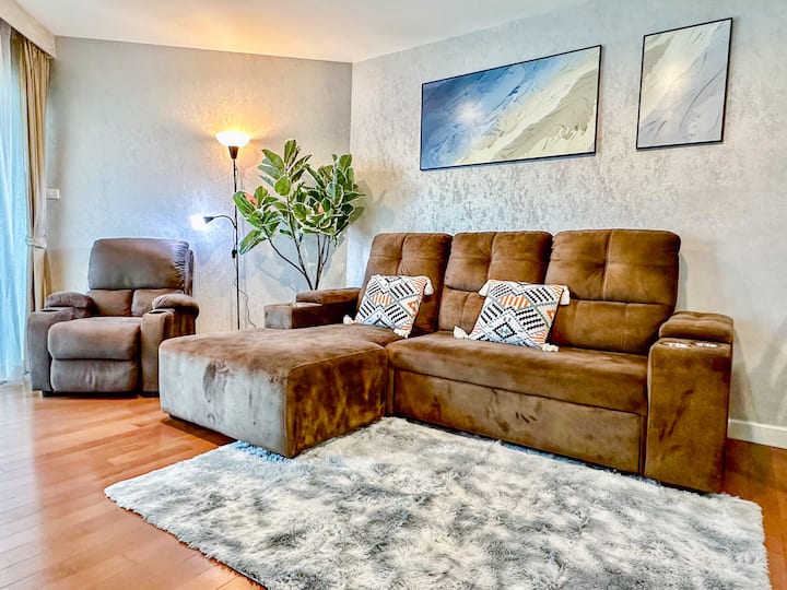 Chic 2br Belle Rama9 -5min To Mrt/central Shopping - بانكوك