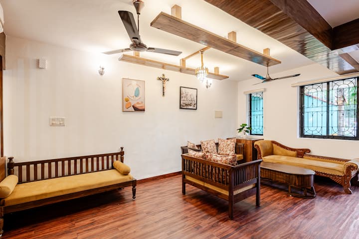 Cozy 3 Br Villa With Pvt Pool And Gym - 果阿邦