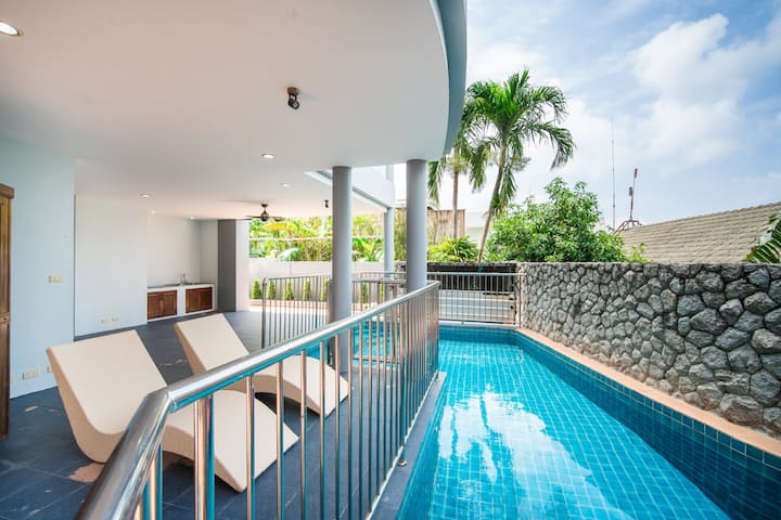 Patong Villa3:四卧海景泳池别墅【高性价比】生活便利 近班赞夜市Bangla 中英泰三语 - Pa Tong