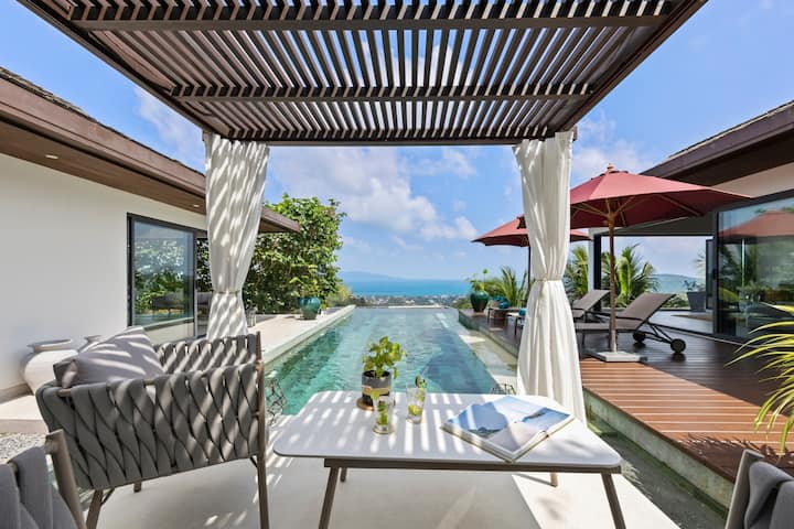 Amazing Spacious Bophut Sea View Villa Shailaja - Thailand