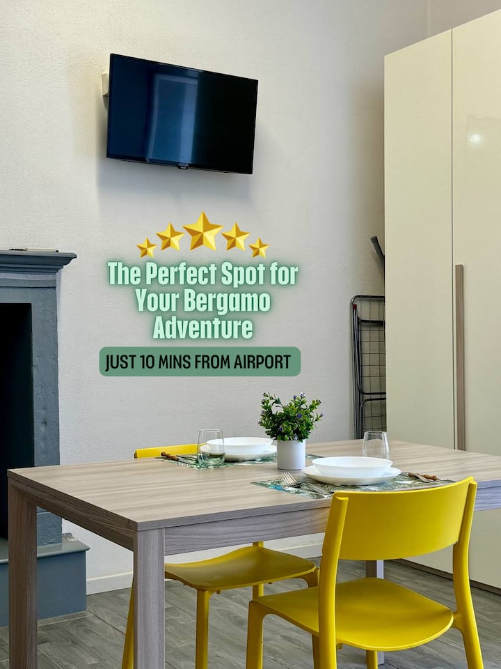 Chic Studio | Near Airport & Center - Bergamo