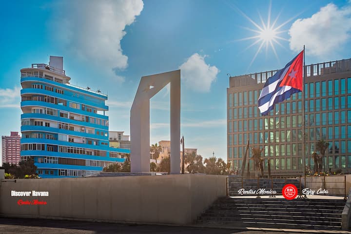 Apartamento Vedado Horizonte Azul Vistamar Wifi - Havana