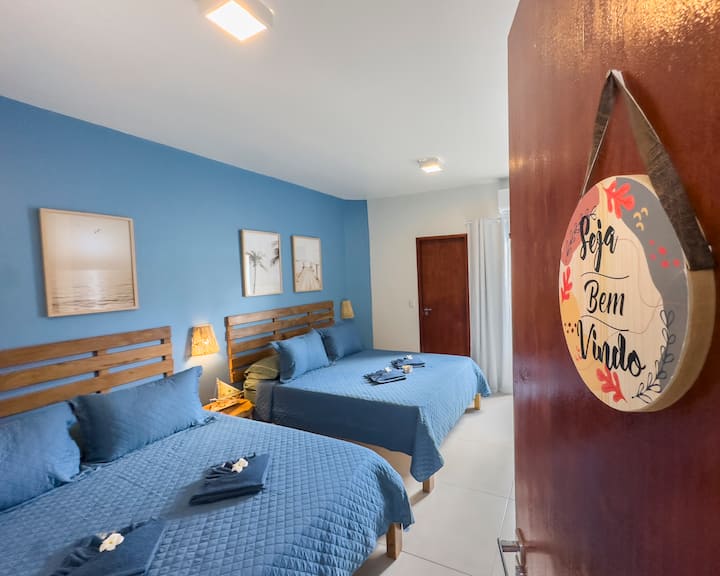 Flat 150m Do Mar, Conforto E Simplicidade - Japaratinga