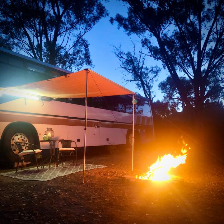 Off Grid Glamping Bus - Castlemaine