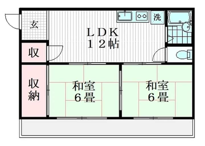 簡素な宿２階／新宿駅20～30分の国分寺駅から徒歩7分／ダブルベッド4つ／駐車場あり - Tama