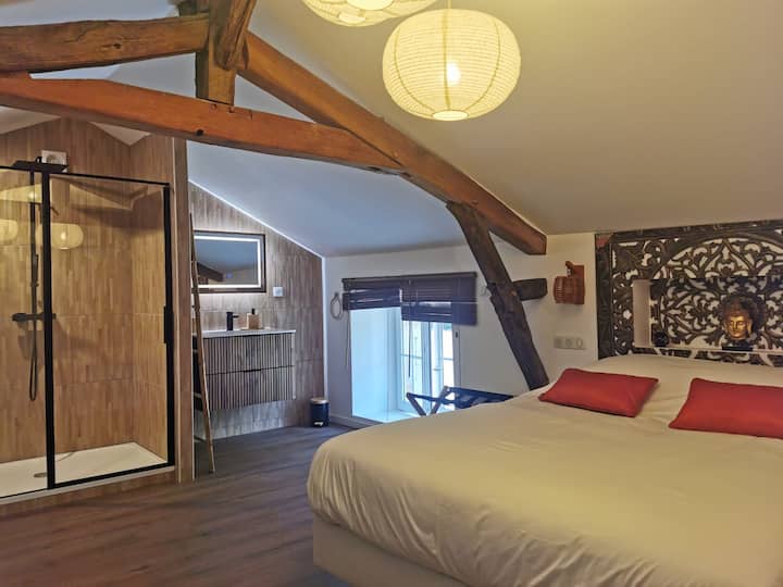 Domaine De Pourrouquet-chambre "Thaïlande" - Vic-Fezensac