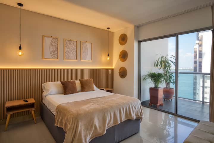 Oceanview Escape Pool, Jacuzzi & Gym In Bocagrande - Cartagena