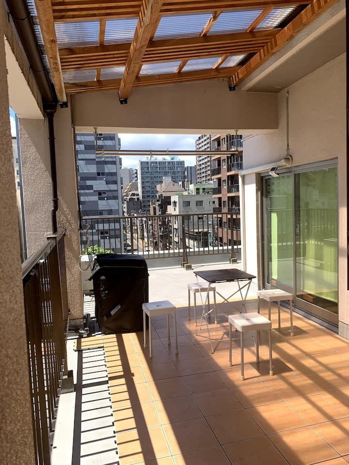 步行6分至minowa站\临近上野&浅草秋叶原\银座六本木直达\4人\5楼\无电梯\35㎡ - Asakusa