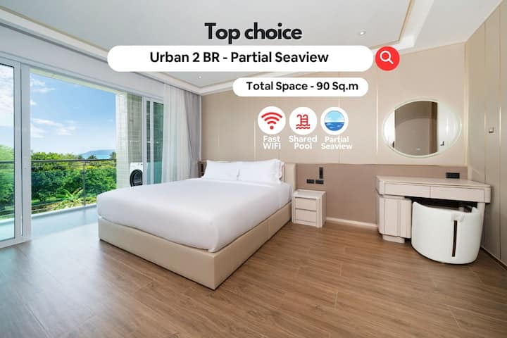 Chalong - Urban 2 Br -Partial Seaview-rooftop Pool - 푸켓